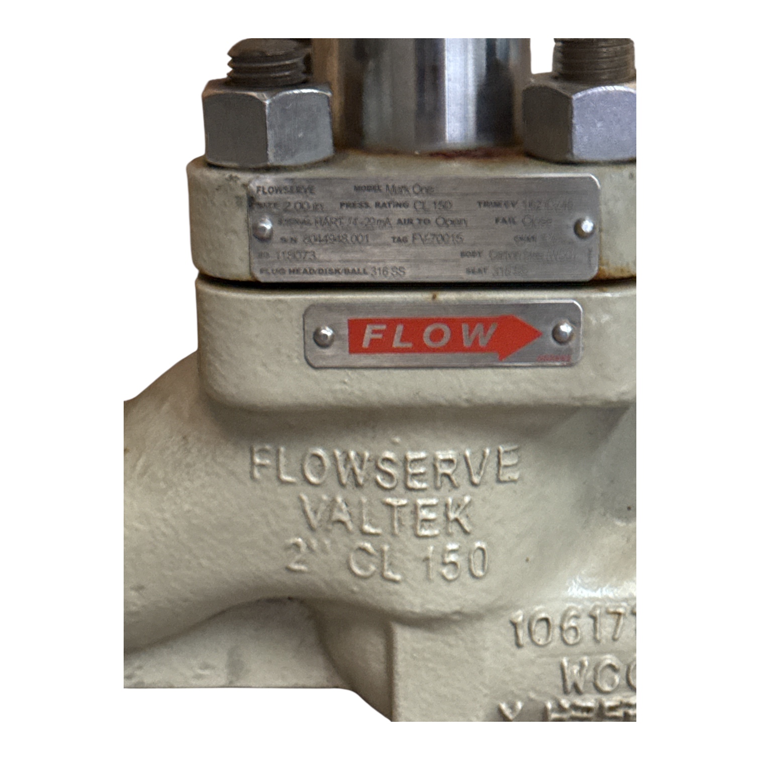 Valtek Flowserve Mark One 2" Class 150 - Paper Mill Equipment, Used ...