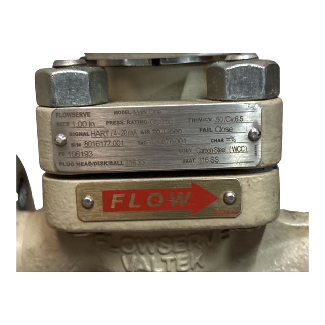 Valtek Flowserve Mark One 1" Class 150 - Perea Industrial