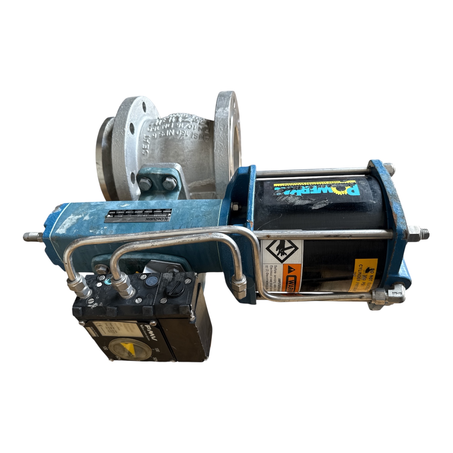 6" Dezurik VPB Stainless Steel V-Port Ball Valve Air Operated - Perea ...
