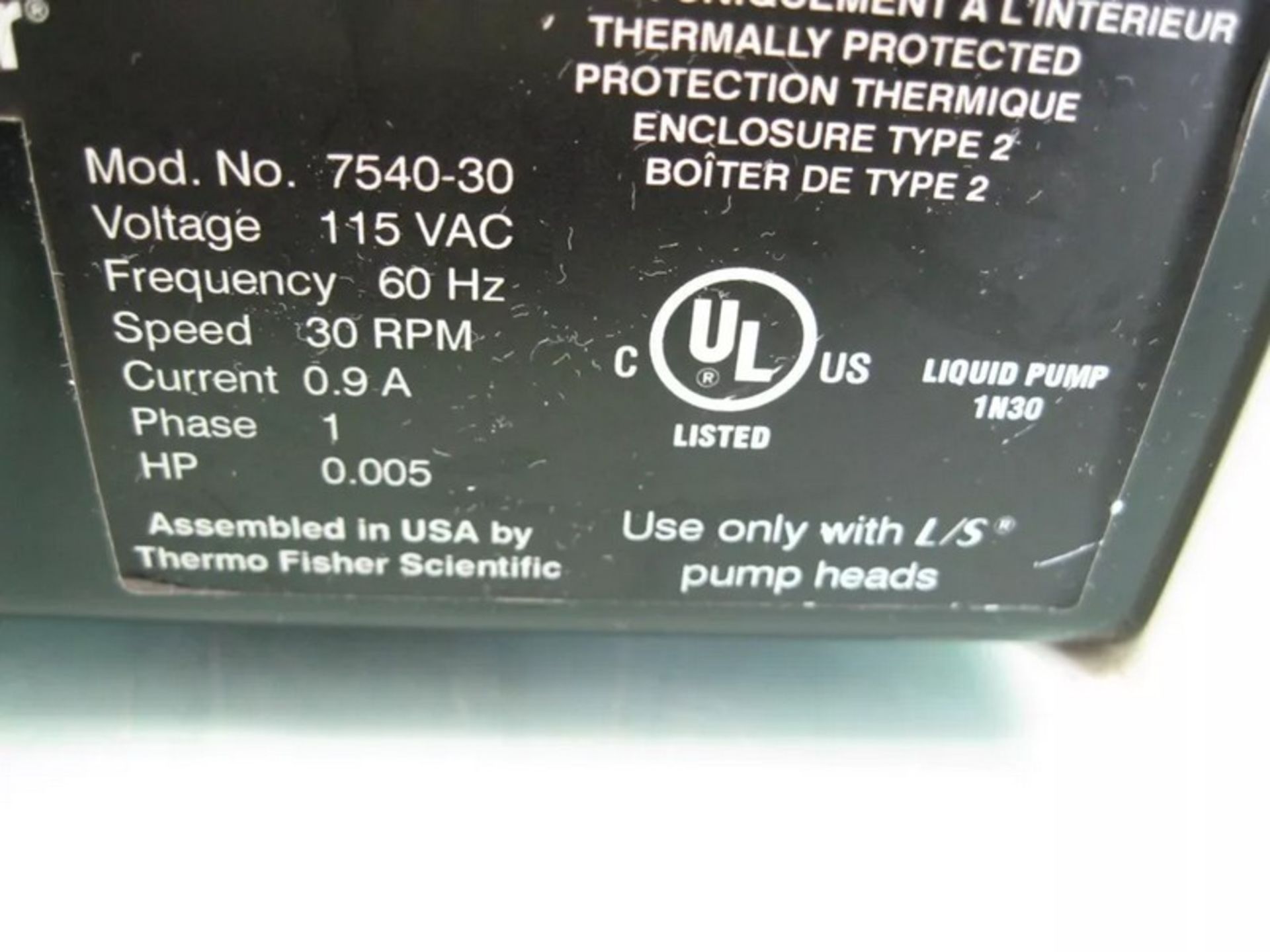 Cole Parmer MasterFlex 7540-30 Peristaltic Pump - Perea Industrial