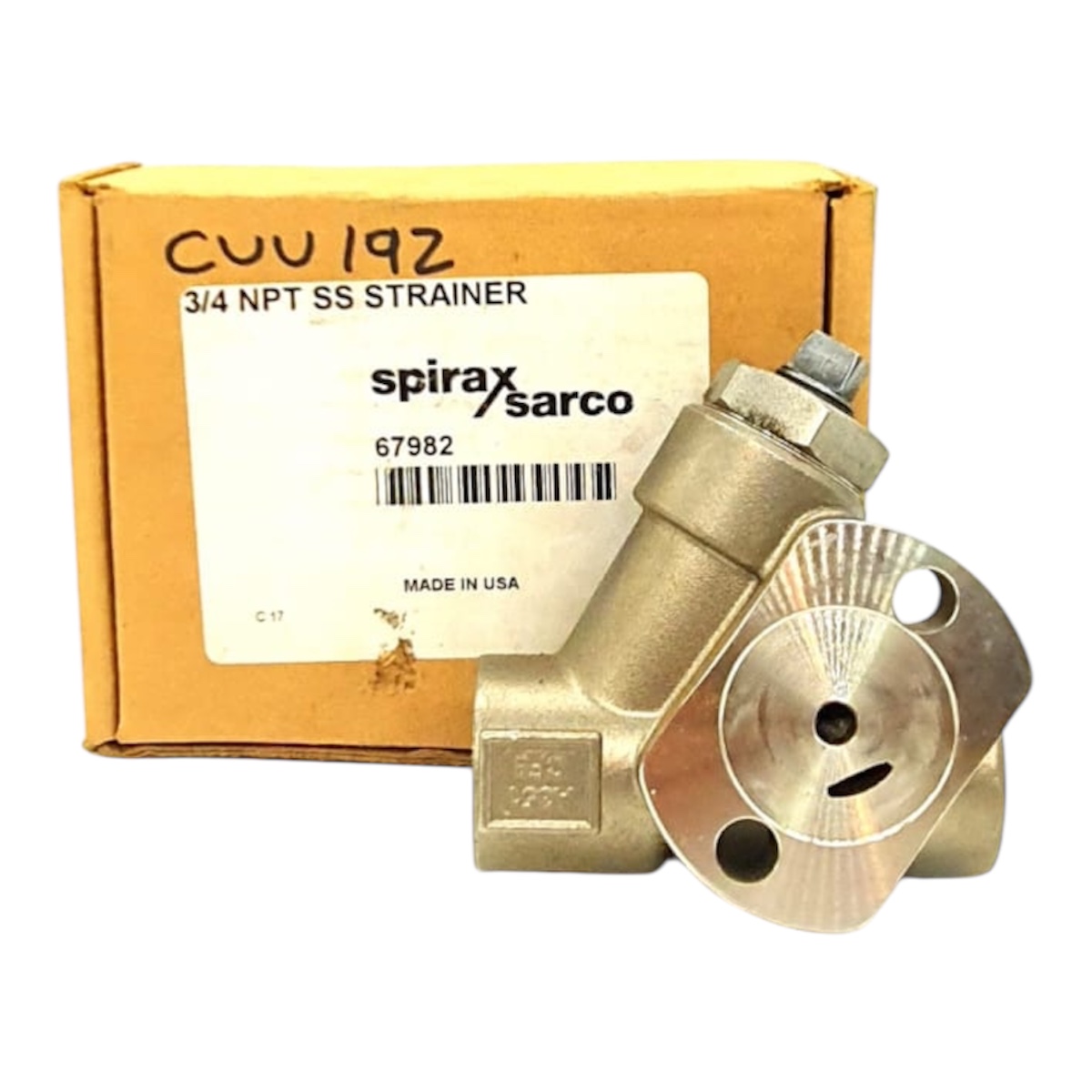 3/4 NPT Stainless Steel Strainer Spirax Sarco Part Number 67982 - Paper ...